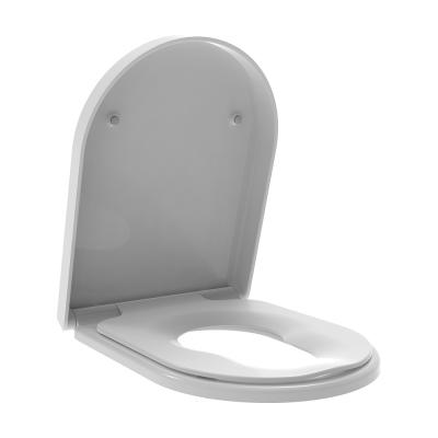 China Elongated D Shape UF Duroplast Toilet Seat with Soft Close for Child and Adult 3pcs for sale