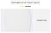 China Sunten SU014 D Shape Urea Toilet Seat Slow Close 424mm Oval Size Adjustable Hinges for sale
