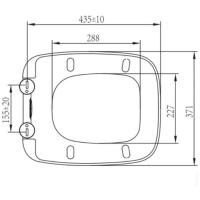 China Square Urea Toilet Seat with Soft Close Easy Clean 450mm x 371mm SU011 for sale