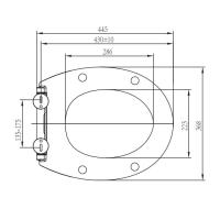 China Sunten SU008 Oval Toilet Seat with Slow Close Urea 445mm 368mm for sale