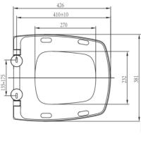 China Sunten SU006 Square Urea Toilet Seat with Slow Close 426x381mm for sale