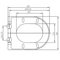 China Sunten SU004 D Shape Slow Close Toilet Seat Lid Urea 450mm 360mm for sale