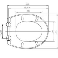China Sunten SU003 Oval Duroplast Toilet Seat with Soft Closing Quick Release 445mm for sale