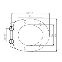 China Sunten SU001 Oval Urea Toilet Seat with Soft Close Quick Fit 444mm for sale