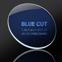 China Resin Wholesale 1.49/1.56/1.60/1.67/1.74 Anti Blue Photochromic Blueblock Tinted Progressive Blue Cut Lenses for sale