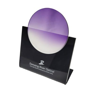 China MR-8 1.60 Gradient Tinted Purple Eyeglass Lenses for Rimless Frames for sale