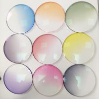 China Custom Colored Lenses: 1.60 MR-8 Flat Lenses with AR Coating, Gradient Tinted Sunglass Lenses for sale