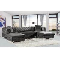 China Factory Direct Sales luxury velvet custom fabric corner sofa Eucalyptus frame living room sofa for sale