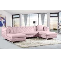 China Factory Direct Sales luxury velvet custom fabric corner sofa Eucalyptus frame living room sofa for sale