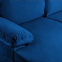 China High class Blue color 7 seater sofa set double chaise sectional  U shape sofa set upholstered sofa furniture for sale