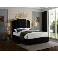China Cara furniture Modern Nordic Style green velvet Solid Wood diamond Luxury Master Bed 2m Soft Bed for home bedroom for sale