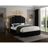 China Cara furniture Modern Nordic Style green velvet Solid Wood diamond Luxury Master Bed 2m Soft Bed for home bedroom for sale