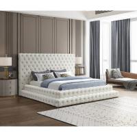 China Cara Furniture Factory direct wholesale eucalyptus frame velvet fabric can be customized hotel beds for sale