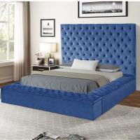China Cara Furniture factory direct wholesale eucalyptus frame velvet fabric can be customized storage bed for sale