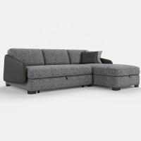 China Modern furniture luxury grey linen fabric living room sofa with adjustable headrest combination sofa cover sofa bed for sale