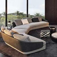 China Modern furniture luxury grey linen fabric living room sofa with adjustable headrest combination sofa cover sofa bed for sale