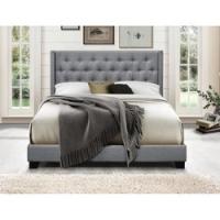 China 2024 New arrival tufted luxury velvet fabric Beige color soft beds for Bedroom Hotel and Apartments for sale