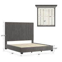 China Art Tufted Solid Wood and Upholstered Platform Bed Cheap price High End soft beds for HOTEL Bedroom for sale