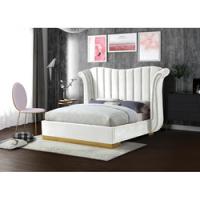 China Art Tufted Solid Wood and Upholstered Platform Bed Cheap price High End soft beds for HOTEL Bedroom for sale