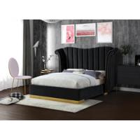China Art Tufted Solid Wood and Upholstered Platform Bed Cheap price High End soft beds for HOTEL Bedroom for sale
