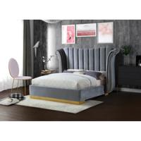 China Art Tufted Solid Wood and Upholstered Platform Bed Cheap price High End soft beds for HOTEL Bedroom for sale