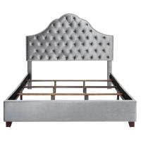 China Europe Royal style Luxury tufted Modern bedroom set bed Wood frame Upholstered beds furniture for Hotel Bedroom for sale