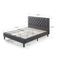 China America Style Upholstered Platform Bed Cheap price Full Size High quality platform panel frame beds for Hotel Bedroom for sale