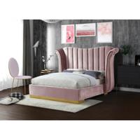China Customized color size fabric modern bed room set Strong wood structure bed frame royal double bed for Hotel Bedroom for sale