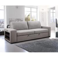 China New design Modern living room furniture Ambient base light book shelf and Pull out bed function sofa set hot selling for sale