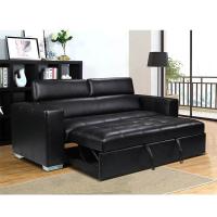 China CARA 3+1 Sofa Bed Recliner Sofa Air Leather Luxury Black Convertible Folding Chair Sleeper  Seat Sofa Bed for sale