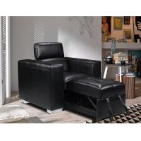 China CARA 3+1 Sofa Bed Recliner Sofa Air Leather Luxury Black Convertible Folding Chair Sleeper  Seat Sofa Bed for sale