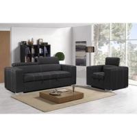 China CARA 3+1 Sofa Bed Recliner Sofa Air Leather Luxury Black Convertible Folding Chair Sleeper  Seat Sofa Bed for sale