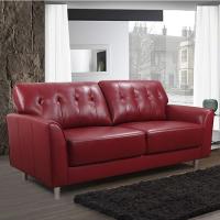 China Simple Elegance Bright Red Leather Sofa Lounge Standard Furniture Party Living Room Sofa for Single/Double Person for sale