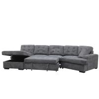 China Fabric Corner Wood Sofa Bed with Storage Sofa Set Furniture Bed Room Multi-functional Folding Sectional Sofa Bed with for sale