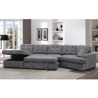 China Fabric Corner Wood Sofa Bed with Storage Sofa Set Furniture Bed Room Multi-functional Folding Sectional Sofa Bed with for sale