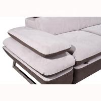 China Top-end Contemporary Dual-used KD living room sofas sofa bed couture beige chocolate tech cloth sectional sofa bed for sale