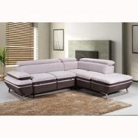 China Top-end Contemporary Dual-used KD living room sofas sofa bed couture beige chocolate tech cloth sectional sofa bed for sale