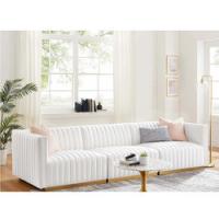 China Cara furniture factory direct salsofa set module 3 seater sofas luxury velvet fabric upholstered Living room for sale