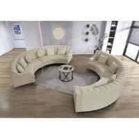 China Modular OEM factory direct supply cheap price SOFA FURNITURE Beige Color Velvet U-shape C-shape Luxury Sofa set for sale