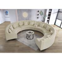 China Modular OEM factory direct supply cheap price SOFA FURNITURE Beige Color Velvet U-shape C-shape Luxury Sofa set for sale
