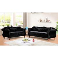 China Italian shinny velvet fabric sofa set 3 seat 2 seat 1 seat living room furniture upholstered button tufted sofas for sale