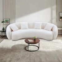 China European arc cozy living room sofa modern minimalism cream moon-shaped corner berber fleece Dough sofa for sale