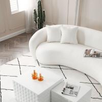China European arc cozy living room sofa modern minimalism cream moon-shaped corner berber fleece Dough sofa for sale
