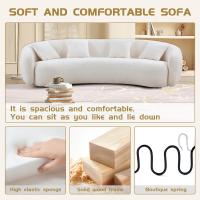 China European arc cozy living room sofa modern minimalism cream moon-shaped corner berber fleece Dough sofa for sale
