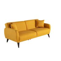 China FSC-BSCI exceptional quality couture fire resistant yellow sofa bed with storage luxury gold sofas for sale