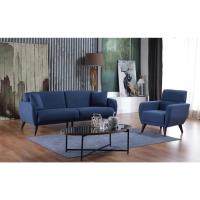 China Cara furniture manufacture antifouling Stain Resistant fabric new blue sofa sets bed with storage for sale
