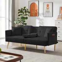 China white living room velvet sofa minimalist sofa nordic loveseat sleeper balcony sofa set with cup holder for sale