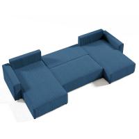 China U shape is popular in Europe and America Convertible panoramic Living room sofa with lilac ribbed velvet trunk sofa bed for sale