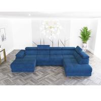 China Factory 2024 latest design luxury living room sofa velvet fabric U-shaped sofa push pull with storage sofa bed for sale