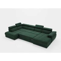 China Factory 2024 latest design luxury living room sofa velvet fabric U-shaped sofa push pull with storage sofa bed for sale